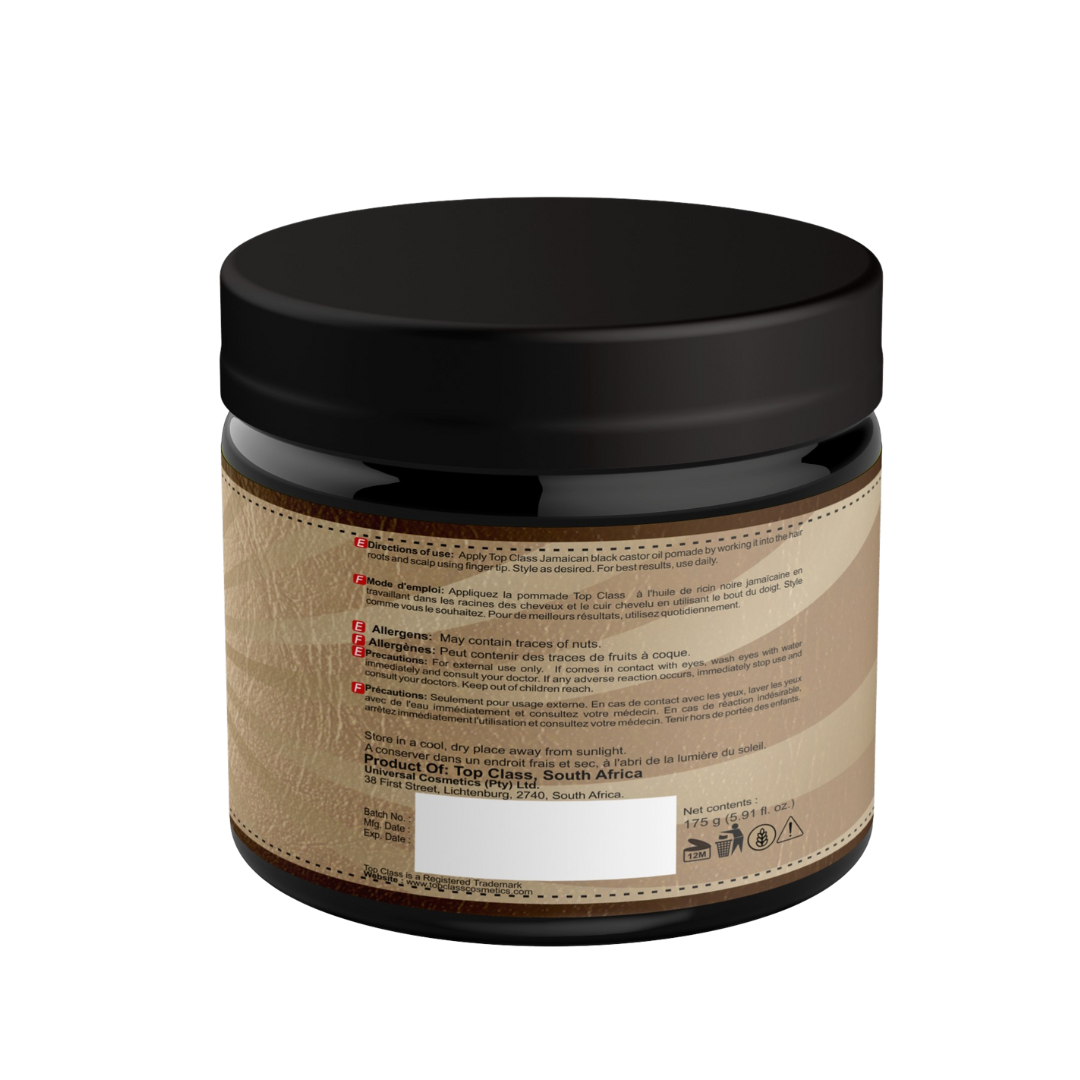 Top Class Jamaican Black Castor Oil Hair Pomade 175g Top Class